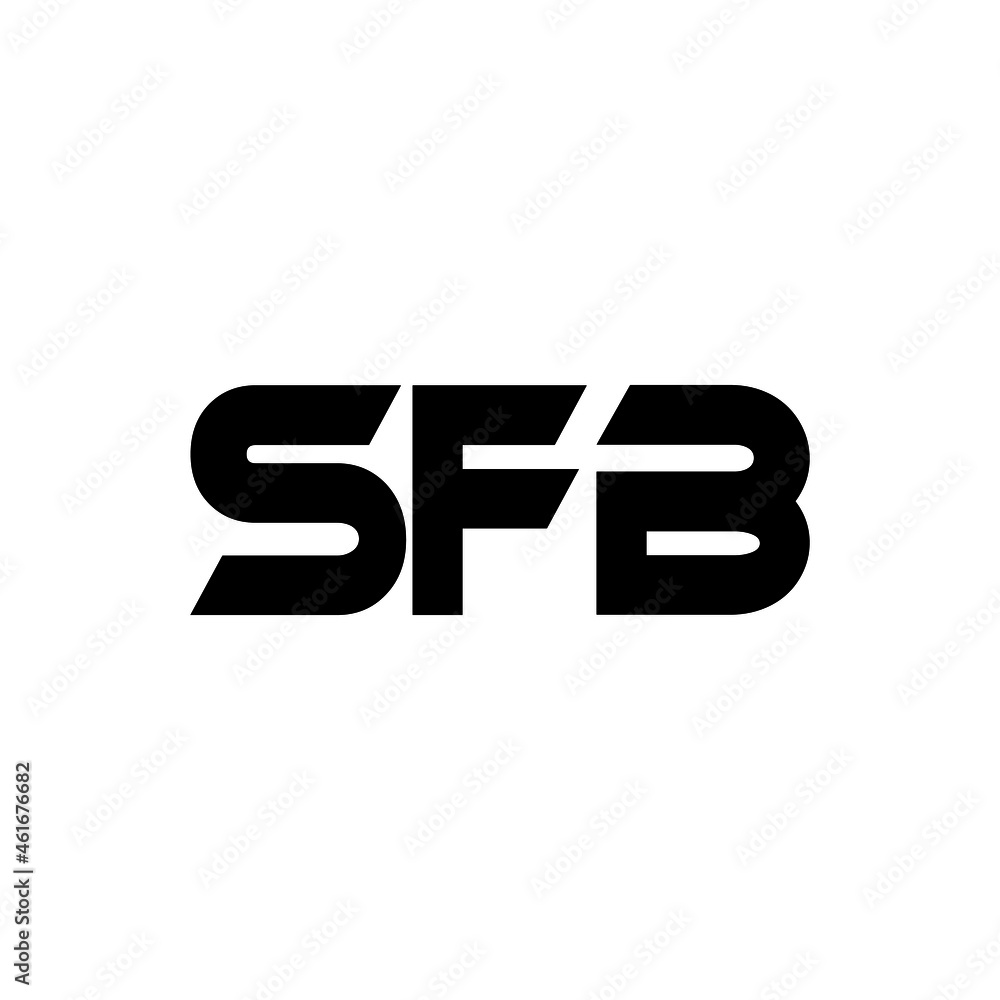 SFB letter logo design with white background in illustrator, vector ...