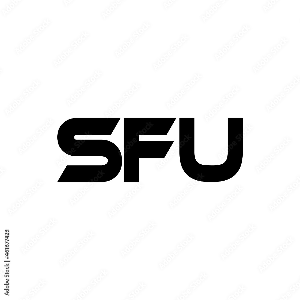 SFU letter logo design with white background in illustrator, vector ...