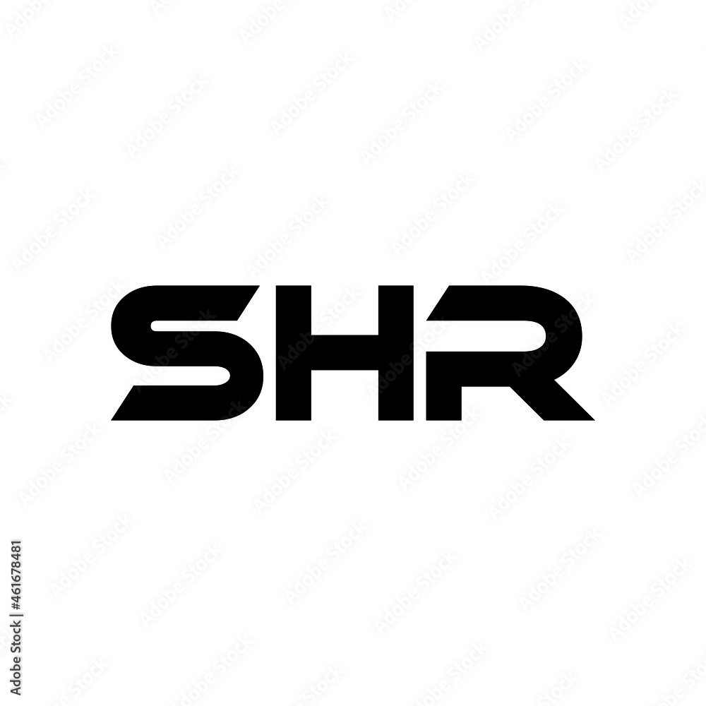 SHR letter logo design with white background in illustrator, vector ...