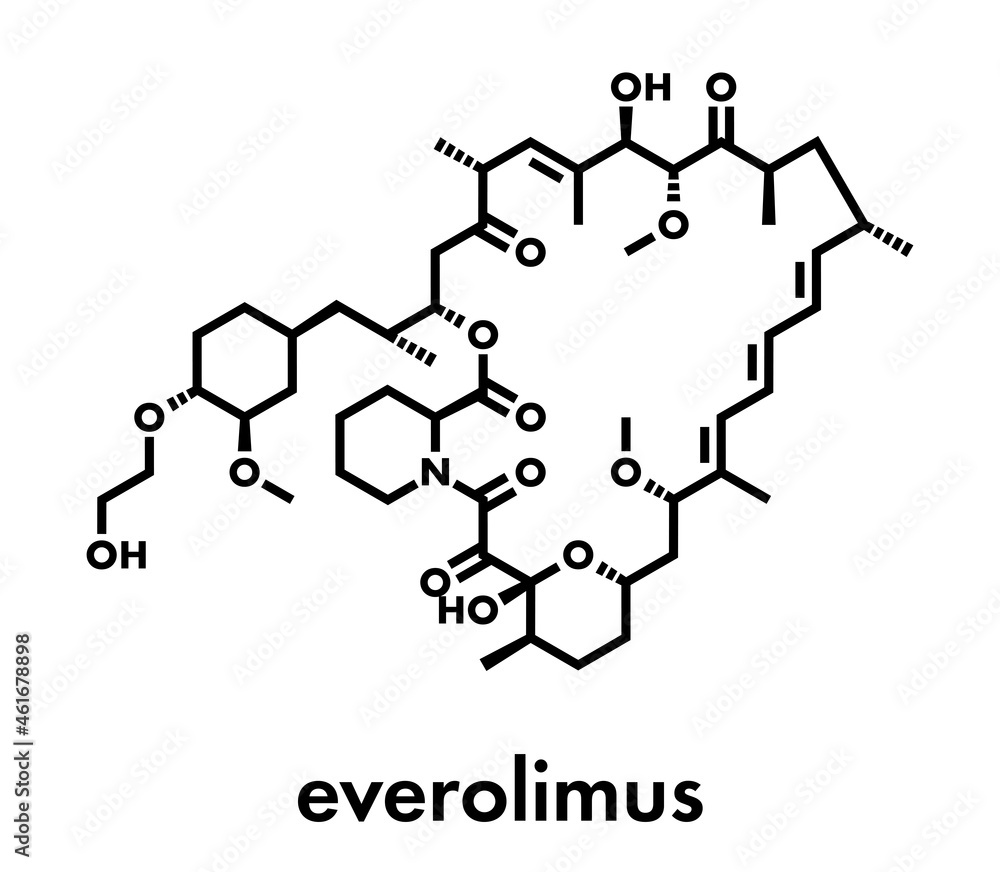 Everolimus immunosuppressant molecule. Used in drug-eluting coronary ...
