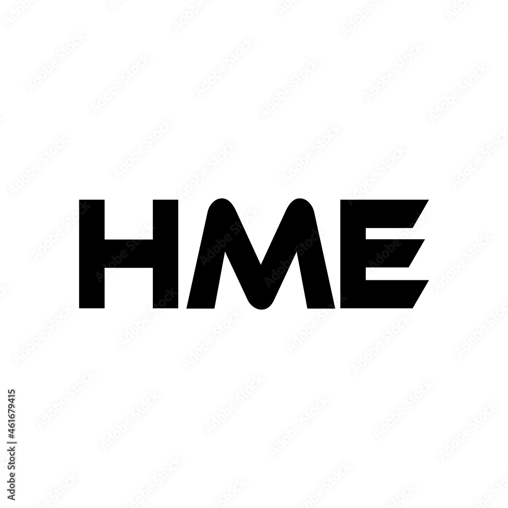 HME letter logo design with white background in illustrator, vector ...