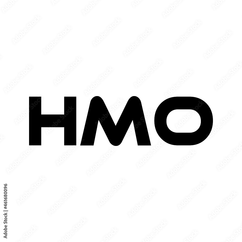 HMO letter logo design with white background in illustrator, vector ...