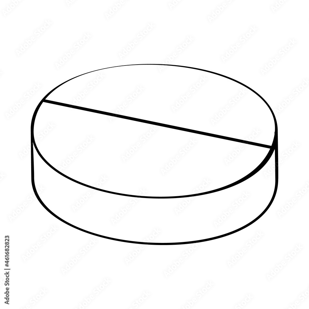 An outline jpeg illustration of a pill isolated on transparent ...