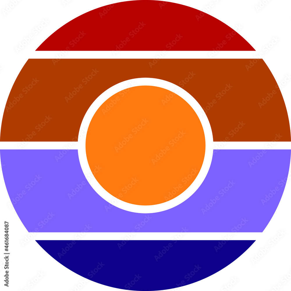 sunrise sun circle sunset background clipart vector Stock Vector ...