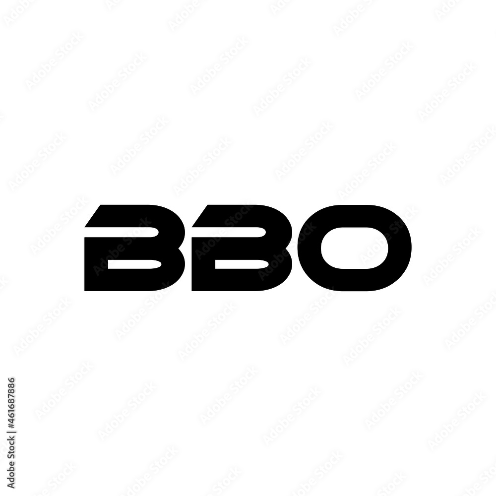 BBO letter logo design with white background in illustrator, vector ...