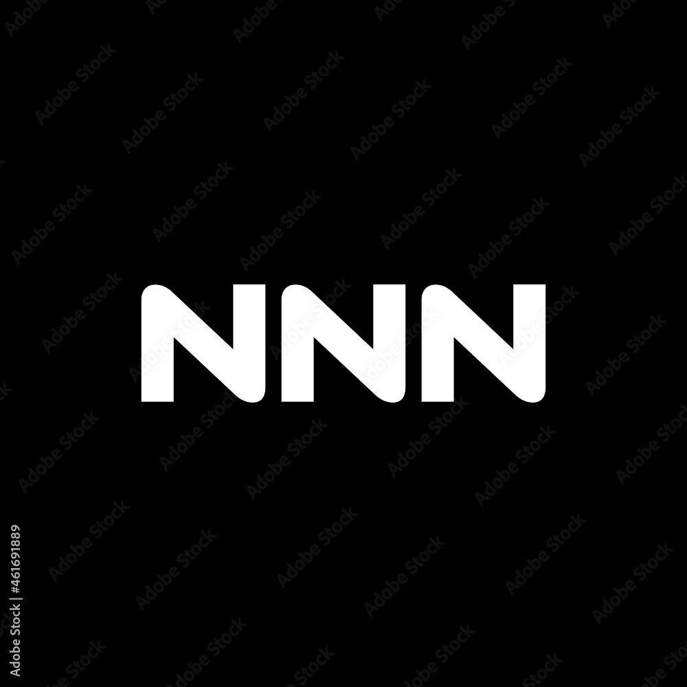 NNN letter logo design with black background in illustrator, vector ...