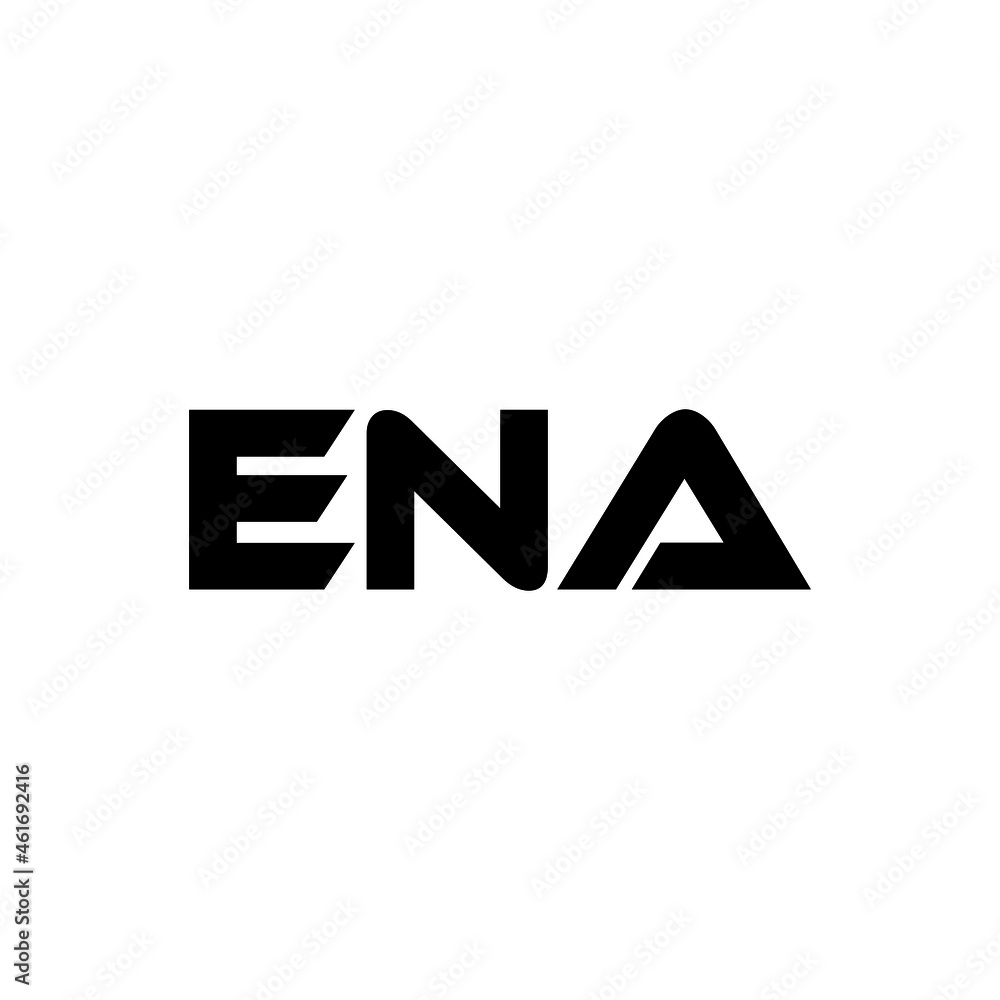 Vecteur Stock ENA letter logo design with white background in ...