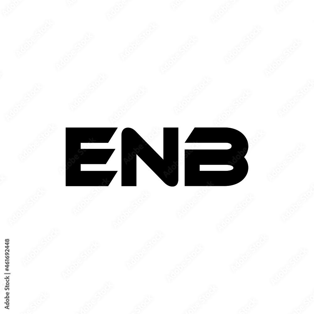 ENB letter logo design with white background in illustrator, vector ...