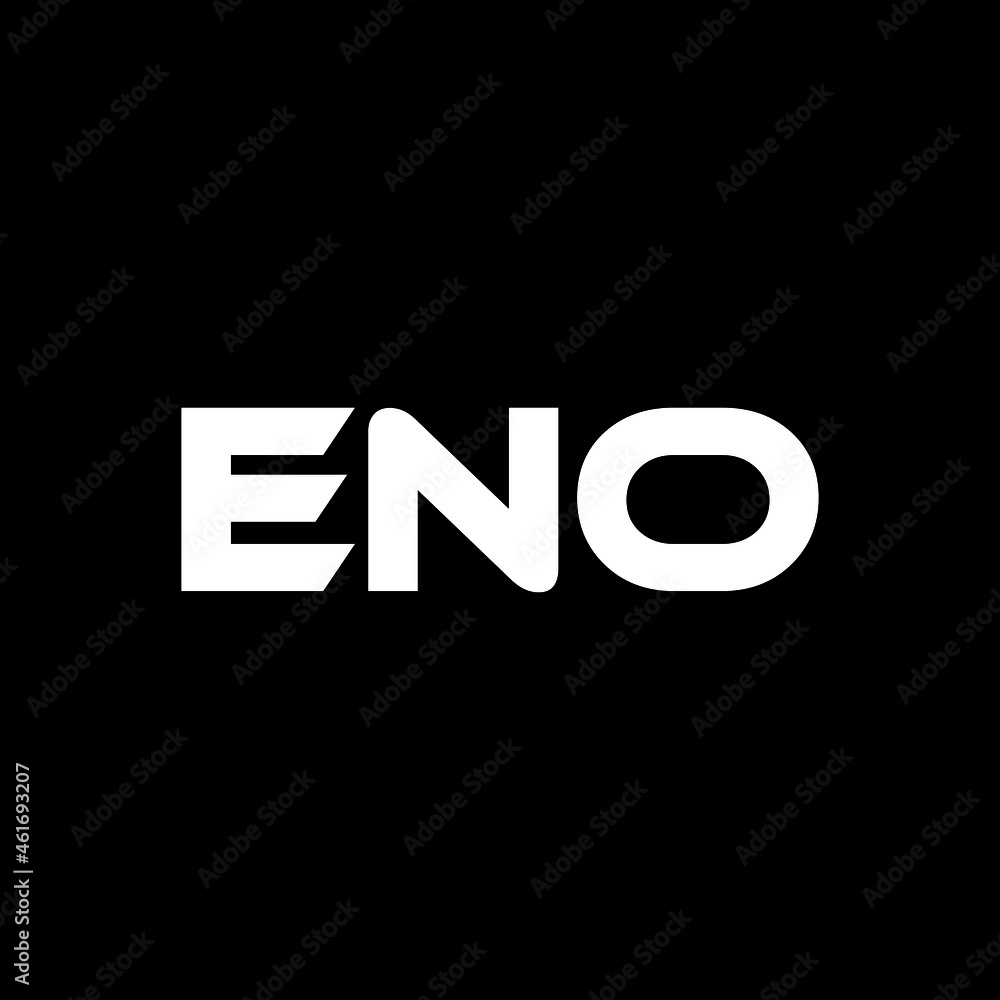 ENO letter logo design with black background in illustrator, vector ...