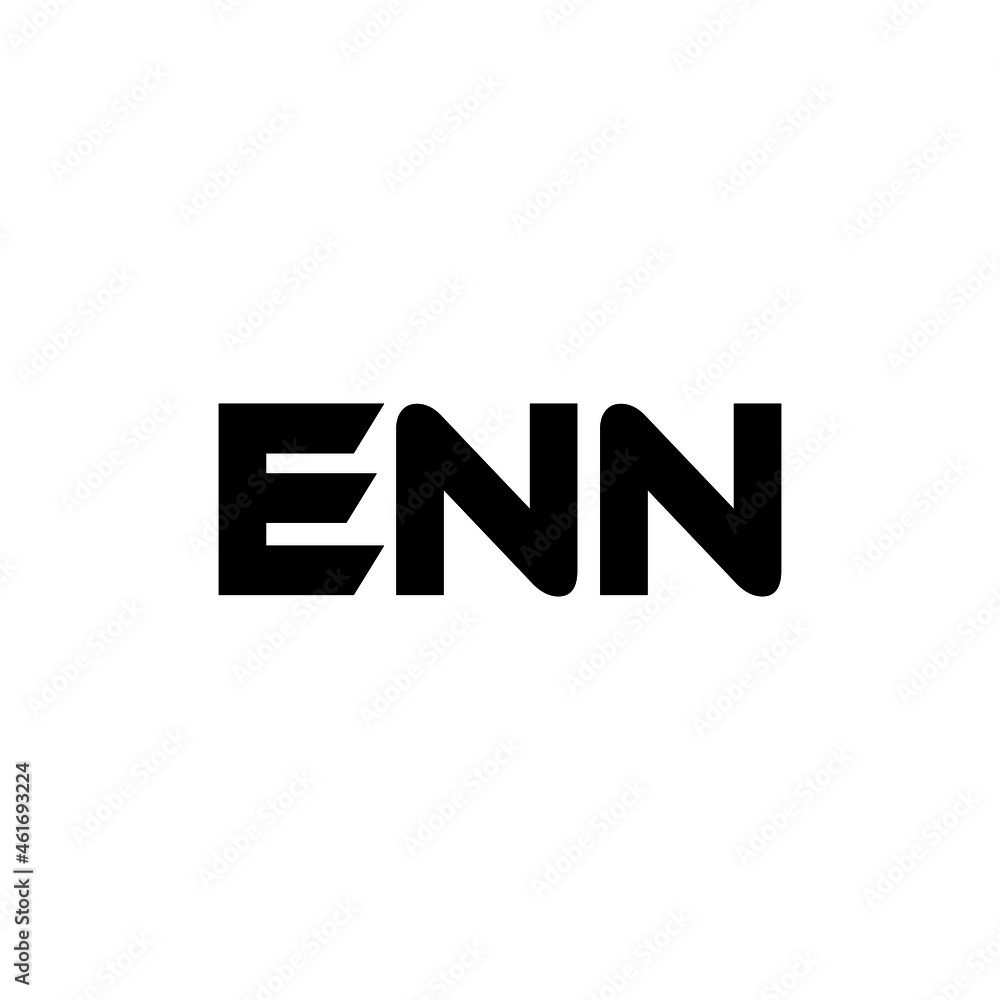 ENN letter logo design with white background in illustrator, vector ...
