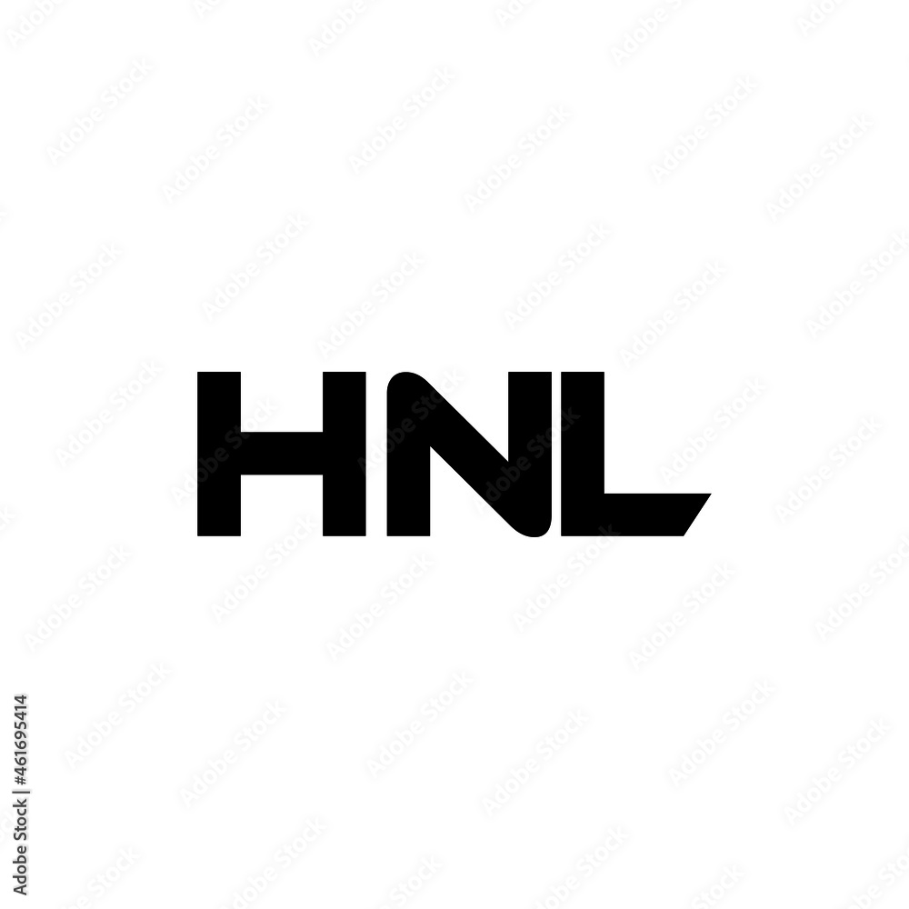 HNL letter logo design with white background in illustrator, vector ...