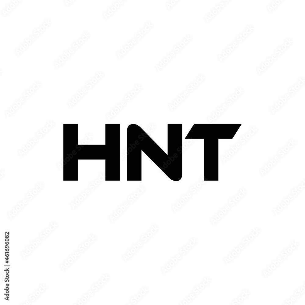 HNT letter logo design with white background in illustrator, vector ...