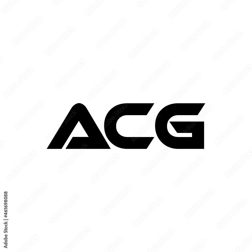 ACG letter logo design with white background in illustrator, vector ...