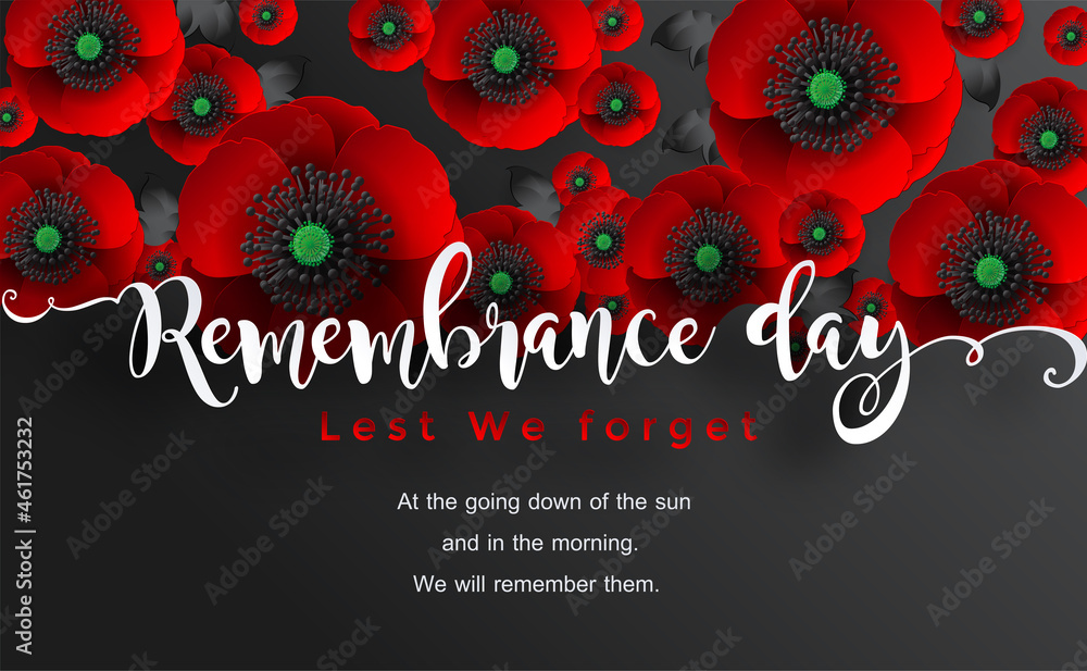 Poster Remembrance day lest we forget – Wandbild | Europosters