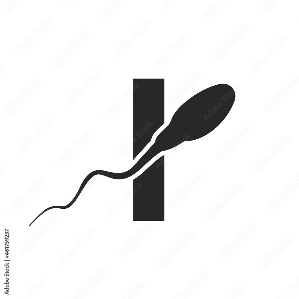 Sperm, Egg Cell Logo On Letter I Template. Sperm Bank Medical Logo ...