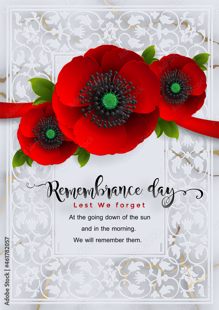 Photo & Art Print Remembrance day lest we forget, Siam Vector