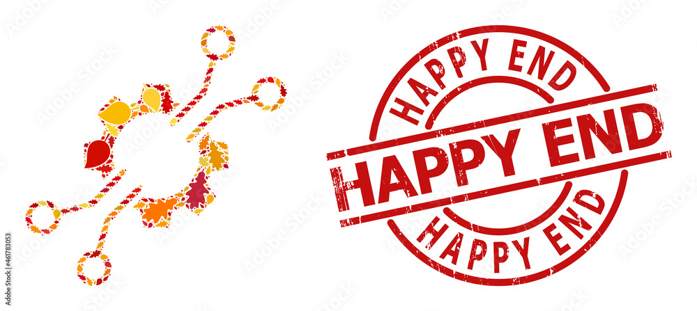 Electronic Mechanics collage icon designed for fall season, and Happy ...