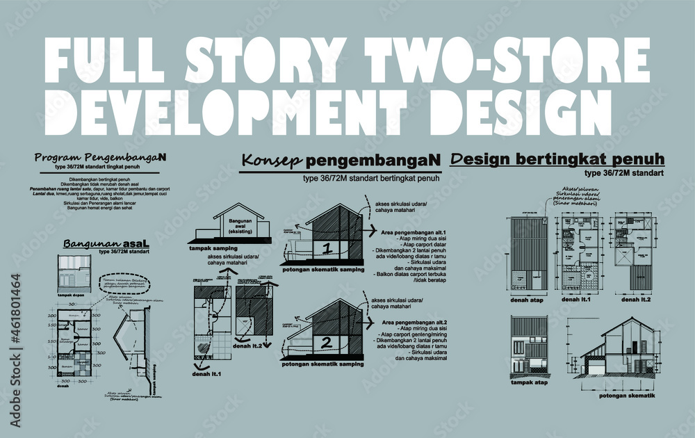 Architecture Design Drawing of Small-Story House Development on 6x12 ...