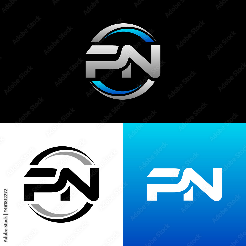 PN Letter Initial Logo Design Template Vector Illustration Stock Vector ...