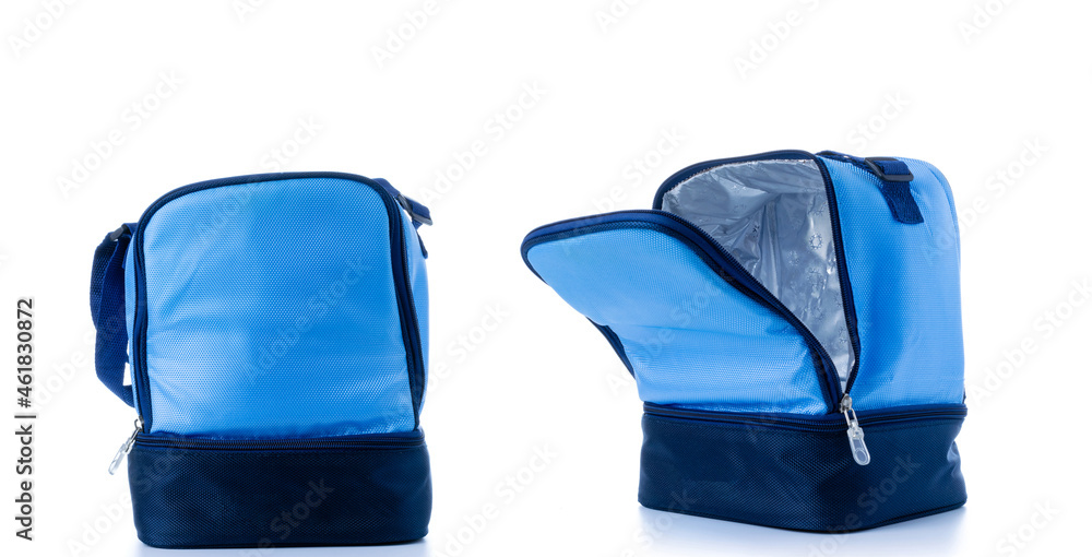 Thermos bag set. Blue camping freezer, cooler box collection for cold ...