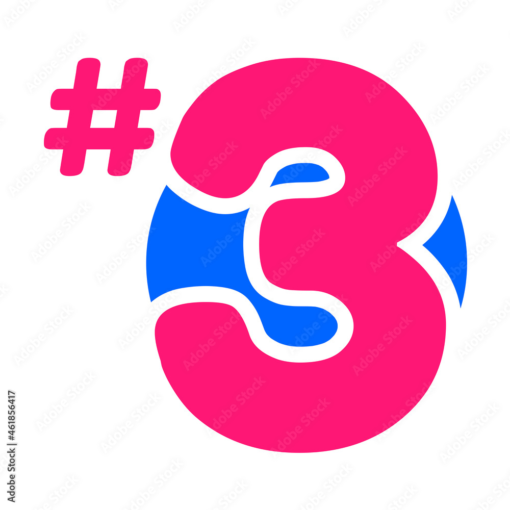 Third Place Sign - Amazing vector template of rounded 3rd place sign ...