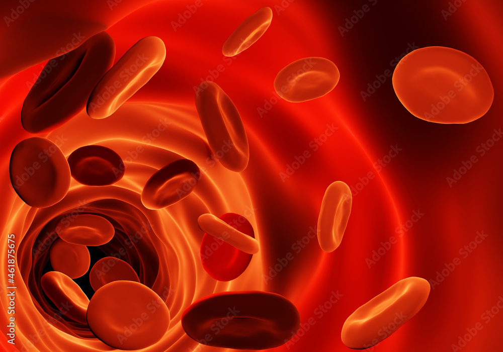 Erythrocytes background texture. Red blood cells. Erythrocyte 3D ...
