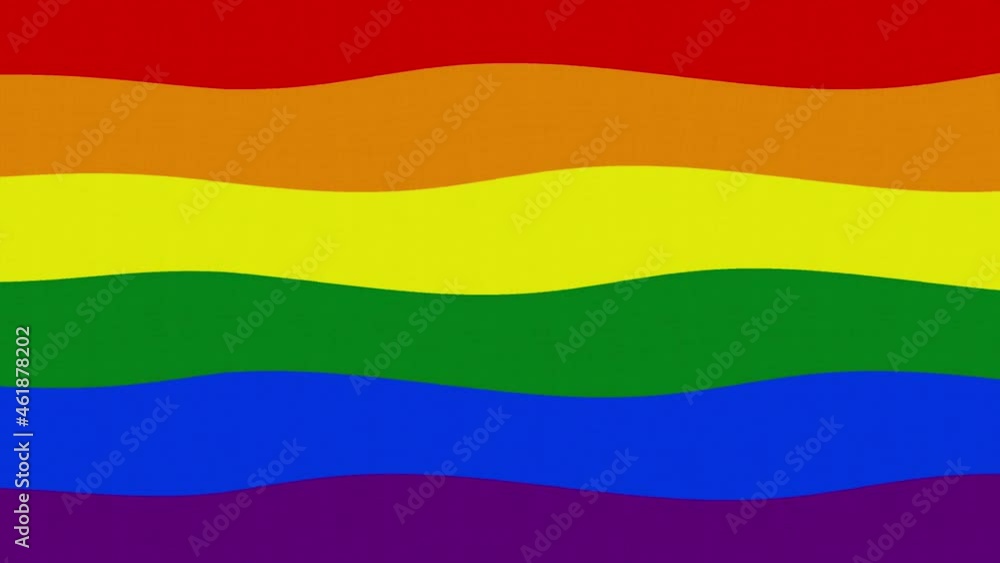rainbow flag is waving , animation Stock Video | Adobe Stock