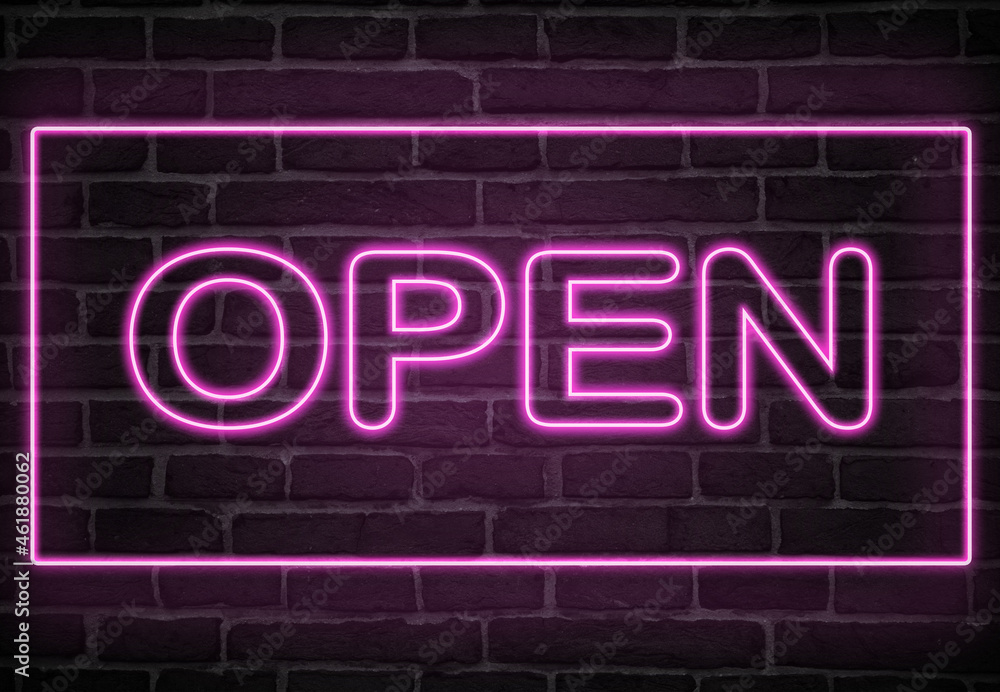 neon pink sign Stock Photo | Adobe Stock