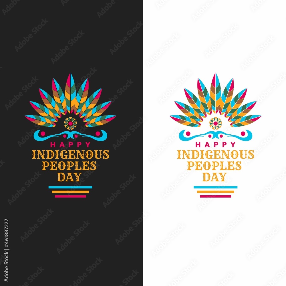 Photo & Art Print modern international indigenous peoples day greeting ...