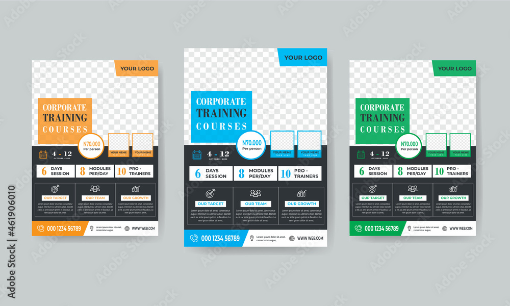 Corpporte Training Flyer Stock Vector | Adobe Stock