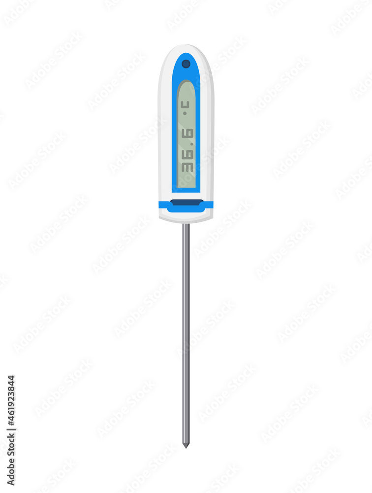 Thermometer icon. Measuring body temperature in . Electronic ...