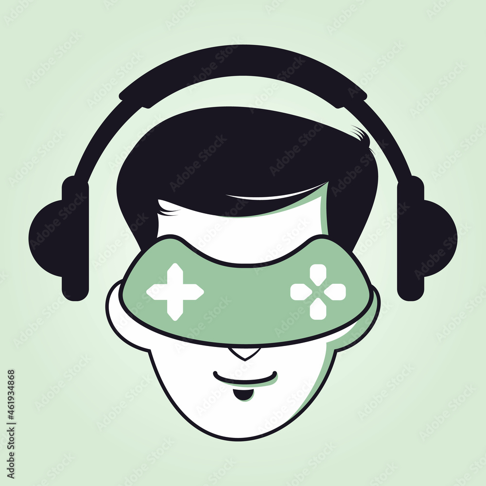 Gaming boy logo vector design. Gaming mascot template design. Stock ...