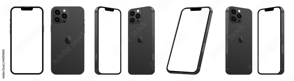 Vetor de New iPhone 13, Pro Max, iPhone 13 Pro. perspective smartphone ...