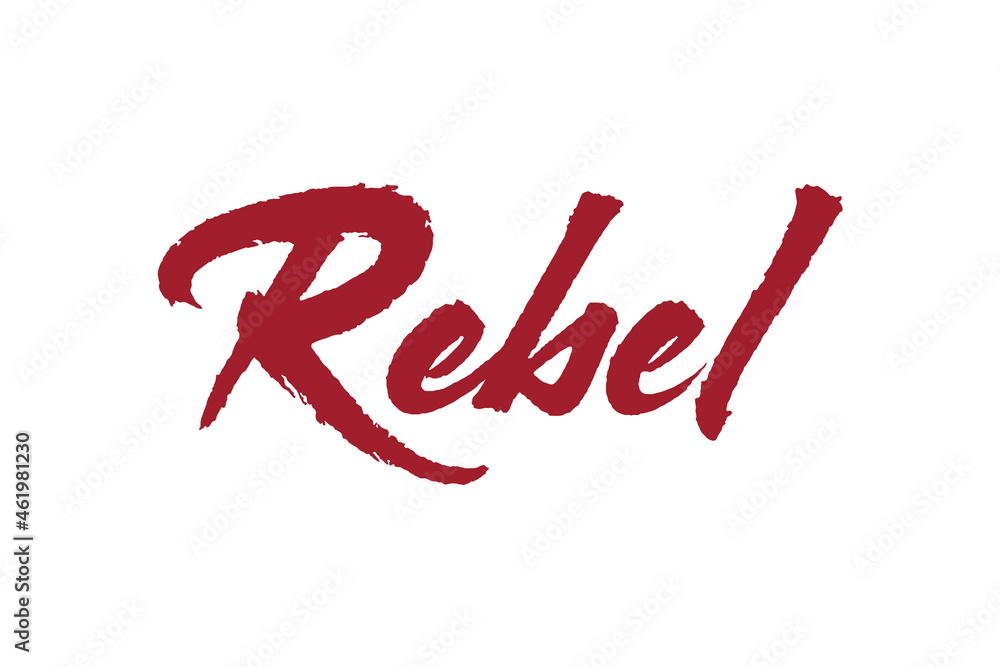 Rebel lettering design Stock Vector | Adobe Stock
