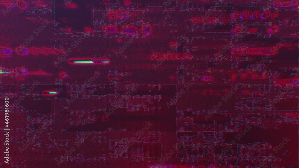 Digital color noise, glitch animation, realistic flicker. Cyber style ...