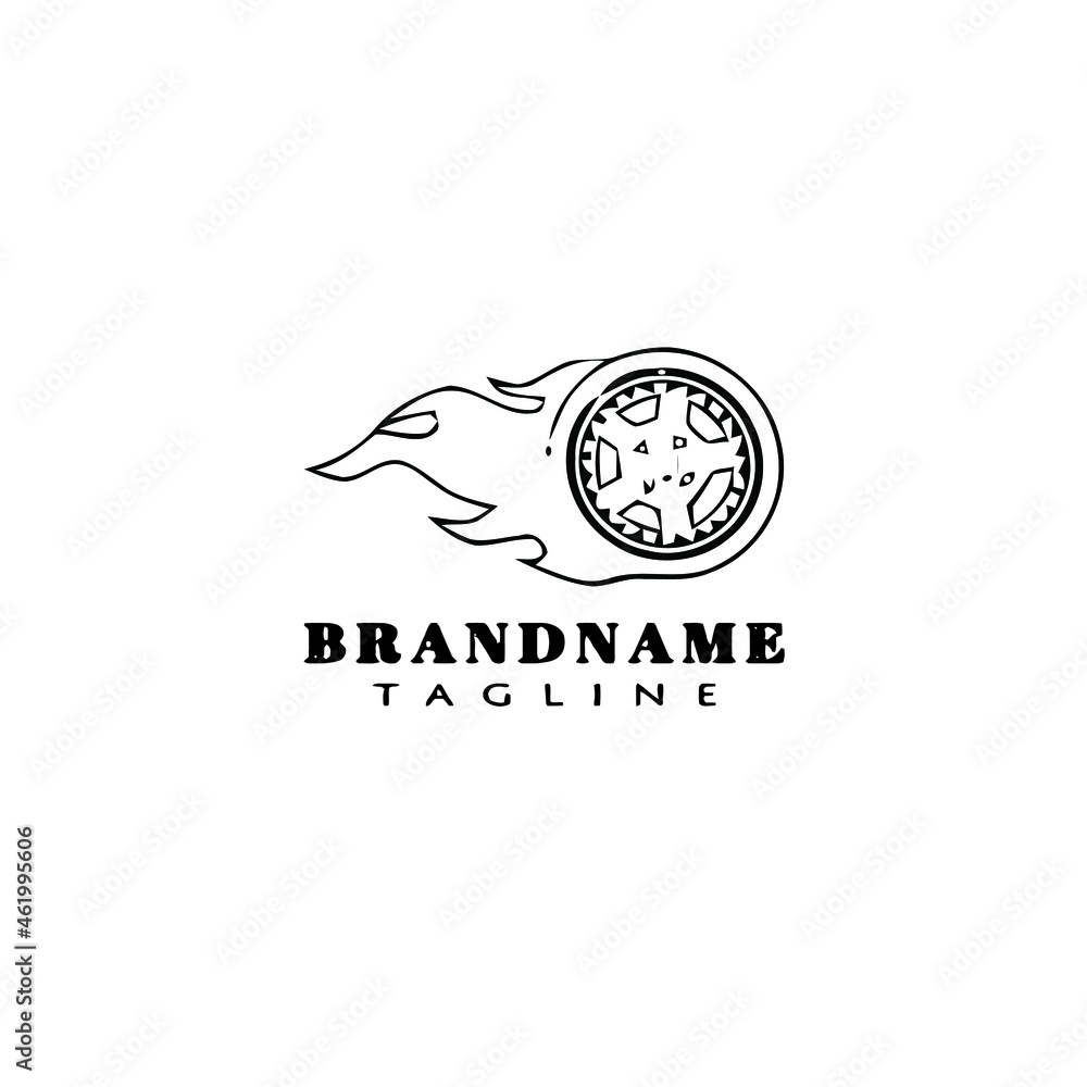 burnout logo cartoon icon design template isolated vector illustration ...