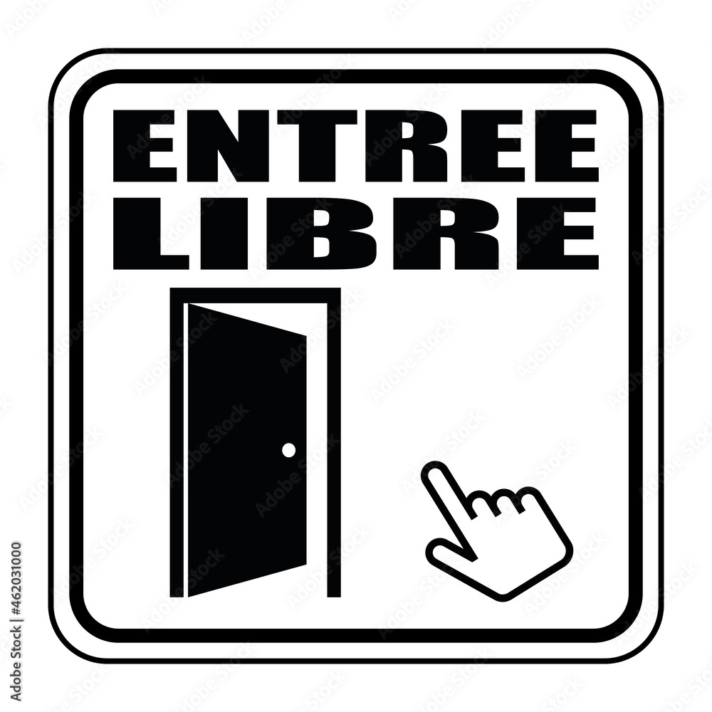 Logo entrée libre. Stock Vector | Adobe Stock
