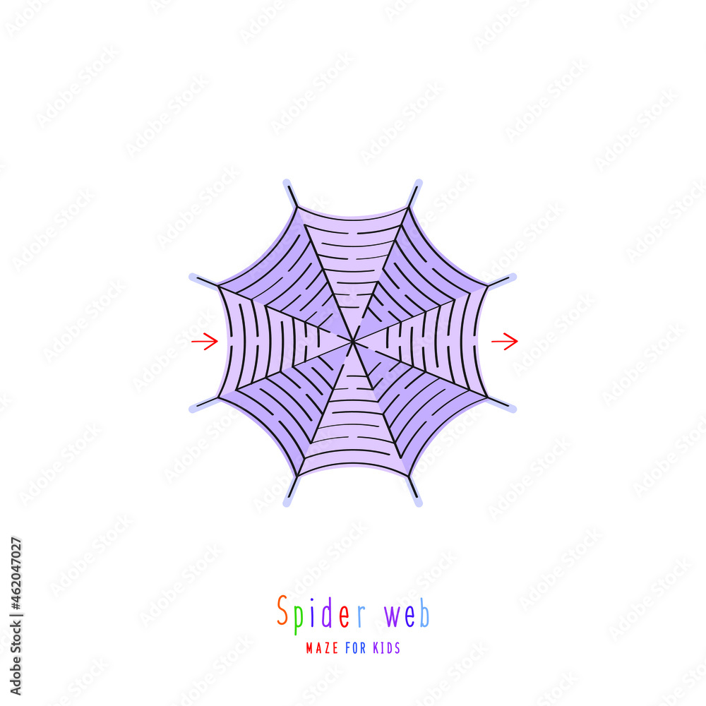 Abstract maze spider web. Game for children and parents. Puzzle for ...