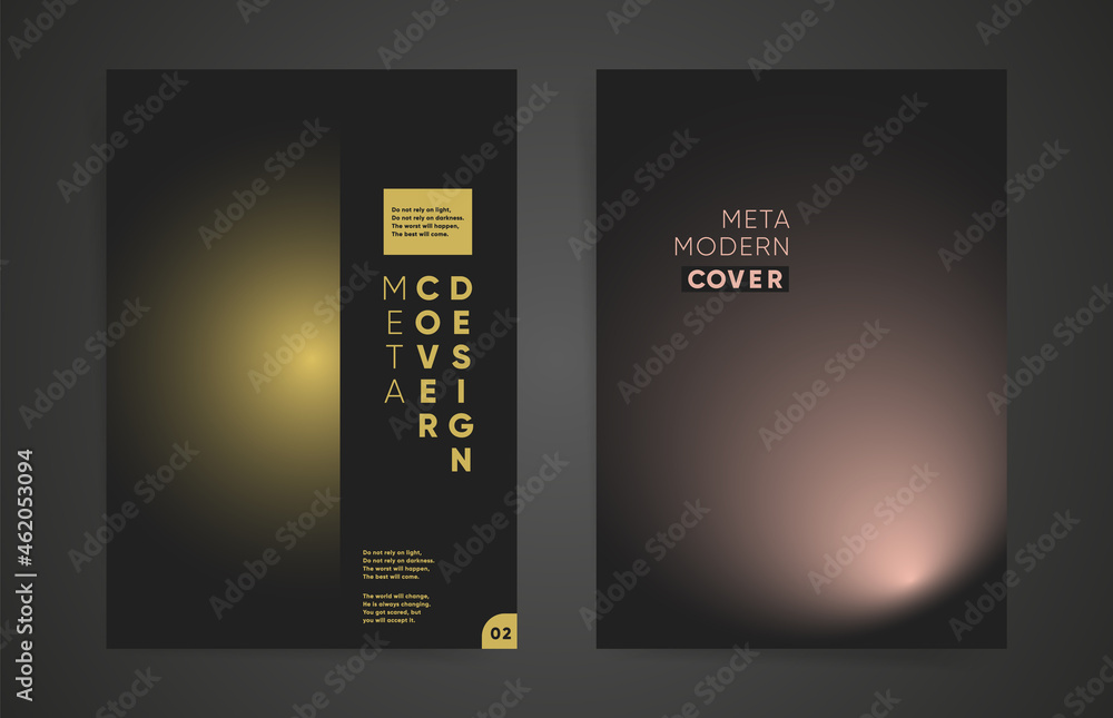 Abstract black gradient cover template design set for poster, brochure ...