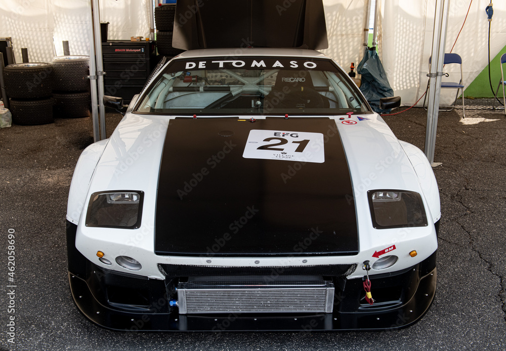 Legend classic car motorsport of seventies, De Tomaso Pantera front ...
