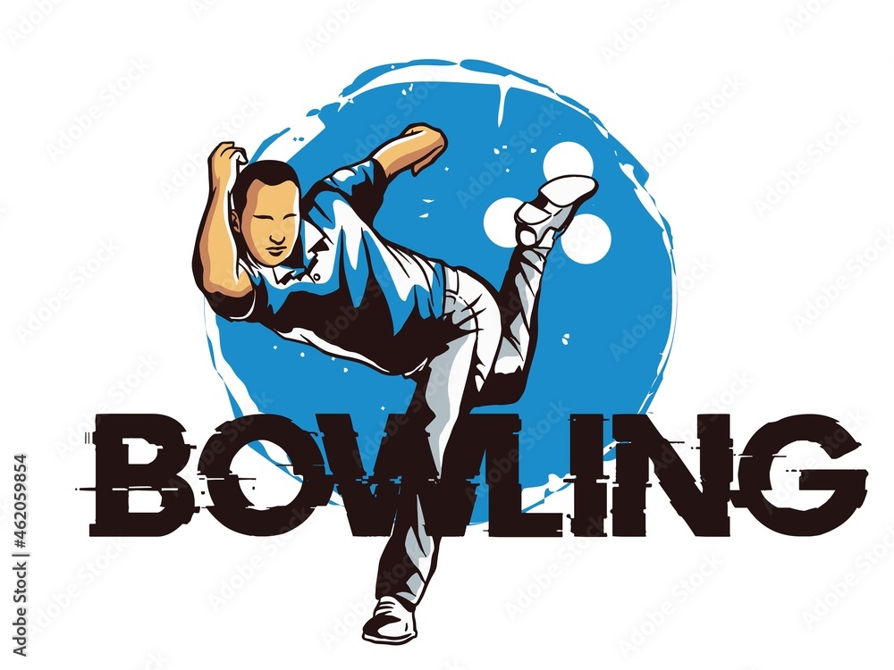 vector set of bowling logos, emblems and design elements Stock Vector ...