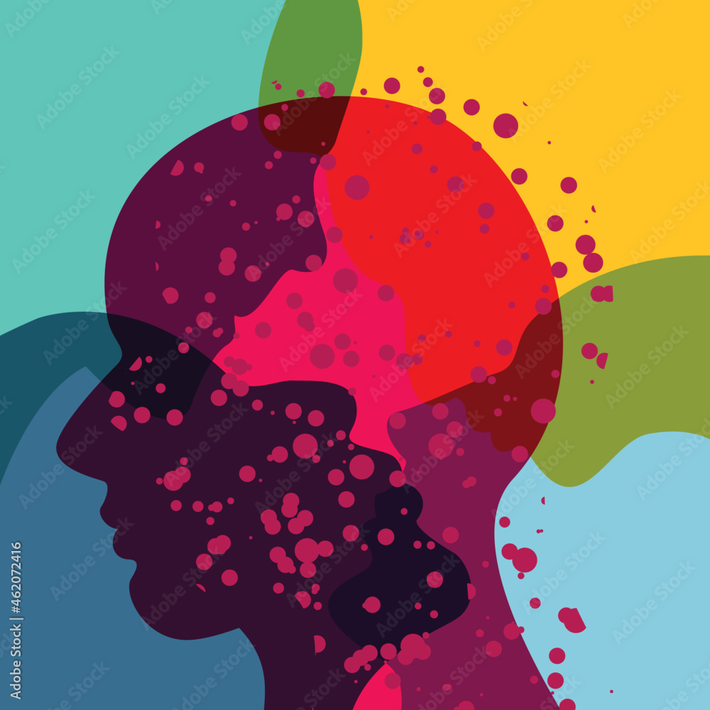 People, human concept. Abstract color background. Vector ilustration ...
