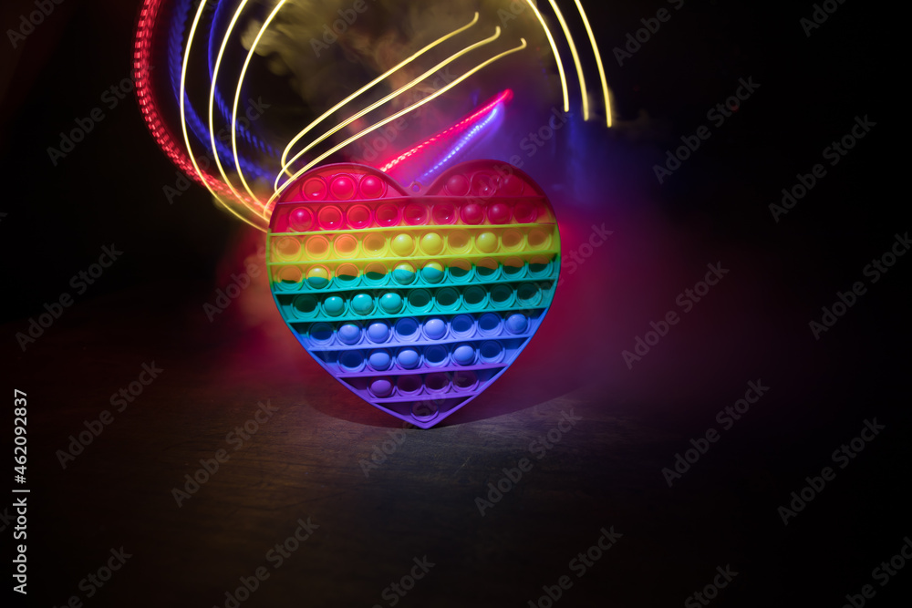 kids anti stress sensory pop it or simple dimple fidget push toys on a ...