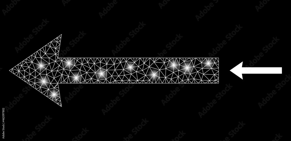 Bright mesh vector send left with glare effect. White mesh, bright ...