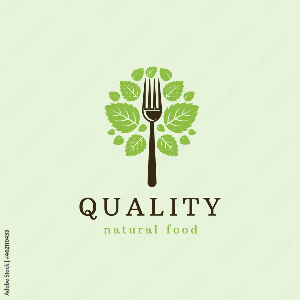 Natural logo image. Fresh logo for organic product. Organic icon for ...