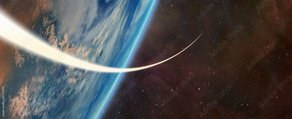 Long Exposure Night Time Rocket Launch - Planet Earth with a ...