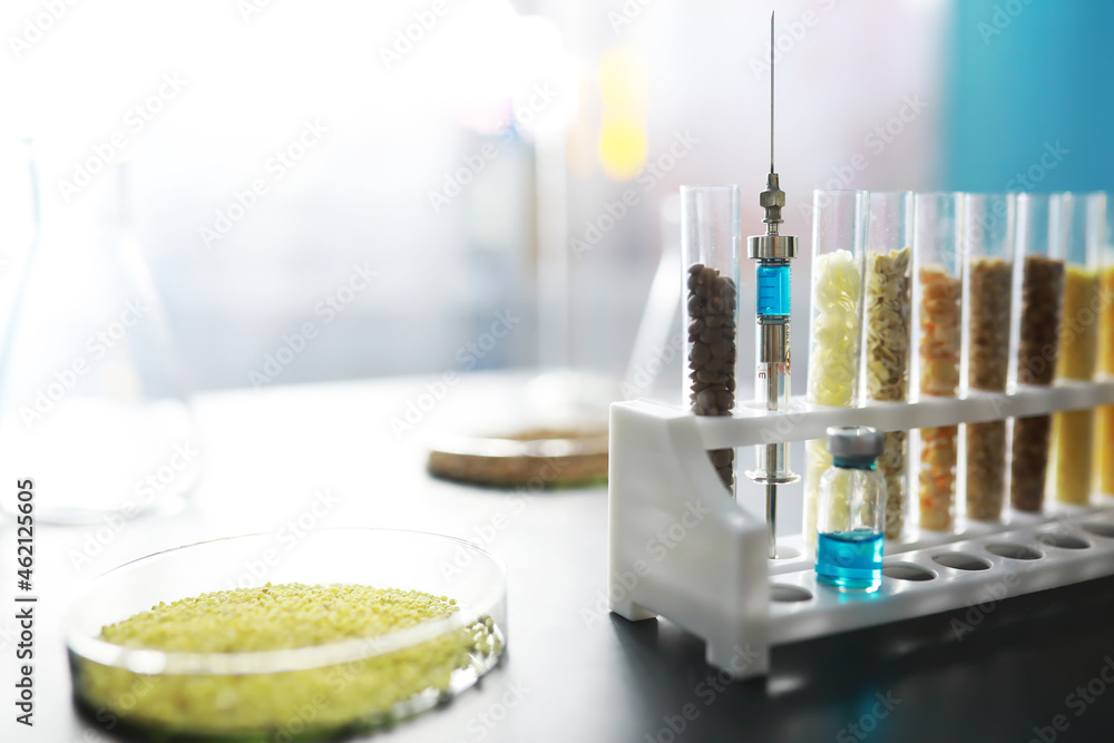 Research Analyzing Agricultural Grains And seeds In The Laboratory ...