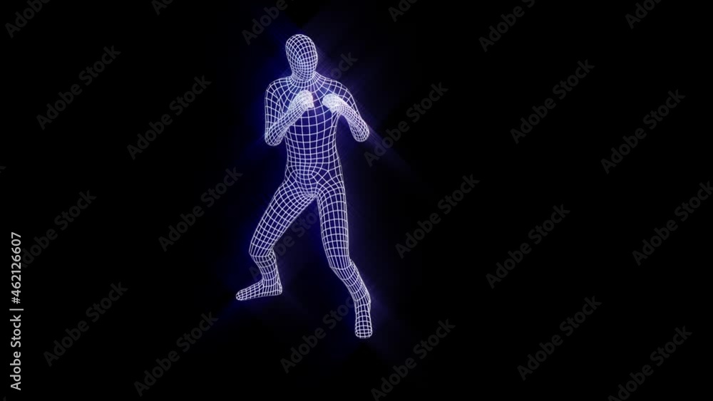 Animated boxer. Hook hit. Boxer vertices 3D animation. VJ loop video ... Animated boxer. Hook hit. Boxer vertices 3D animation. VJ loop video ...
