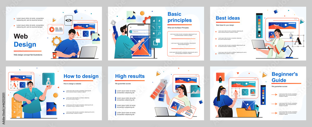 Web design concept for presentation slide template. Designers create ...