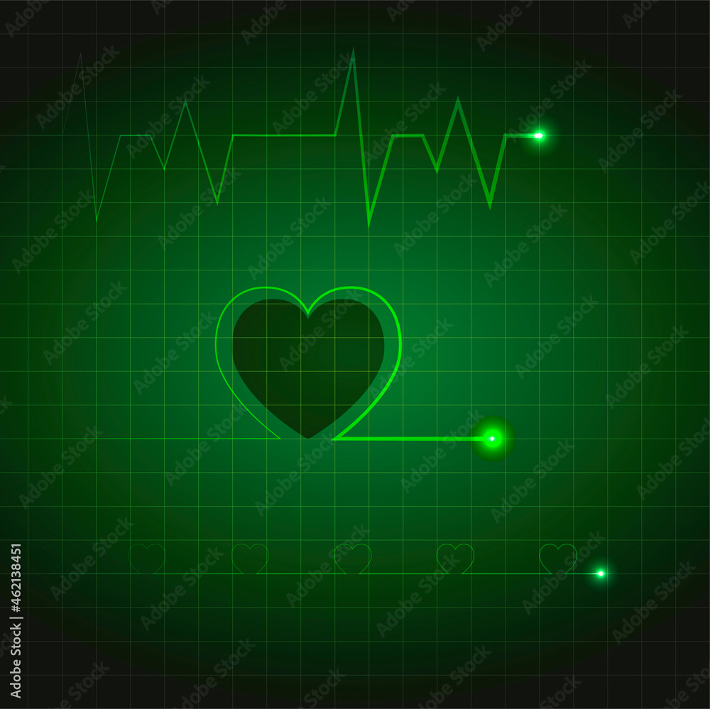 Electrocardiogram, Love pulse, heart impulse signals, signal impulse ...